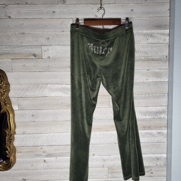 Juicy Couture | Pants & Jumpsuits | Juicy Couture L Olive Green Velour ...